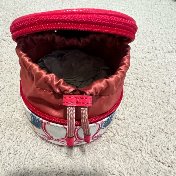 Coach | Accessories | Coach Round Scribble Jewelry Pouch | Poshmark